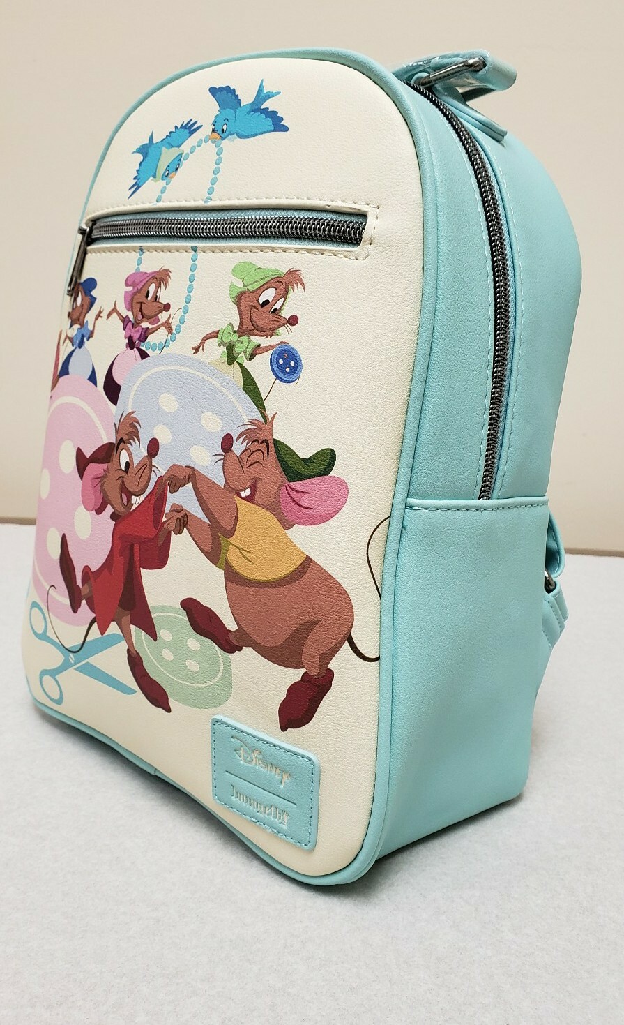 New Loungefly Disney Cinderella Sewing Mice Mini Backpack Gus Jaq Suzy ...