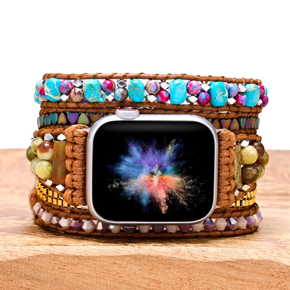 Mulity-layer Boho Watch Band for Apple Watch Series 8 7 6 5 4 3 38/40 ...