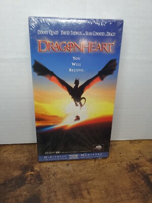 SEALED! DRAGONHEART VHS 1997 Dragon Heart Fantasy Movie Quaid - New ...