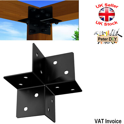 PERGOLA Black Decorative JOIST HANGER Support Corner Bracket ...