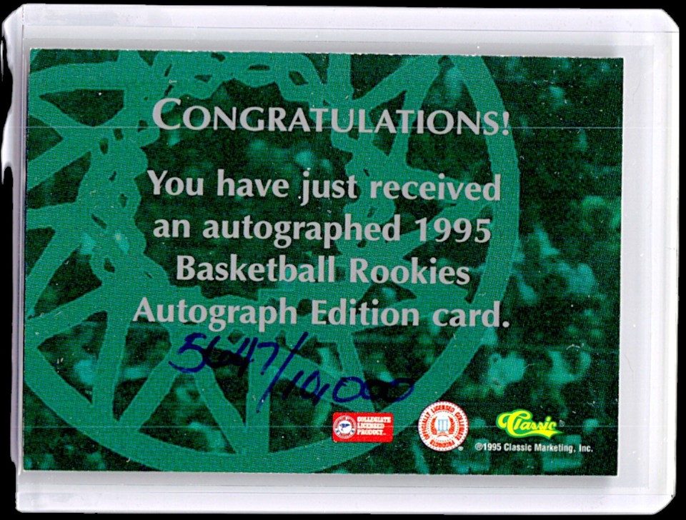 1995 Classic #NNO Lance Hughes Autograph Edition Autographs #/10000 ...