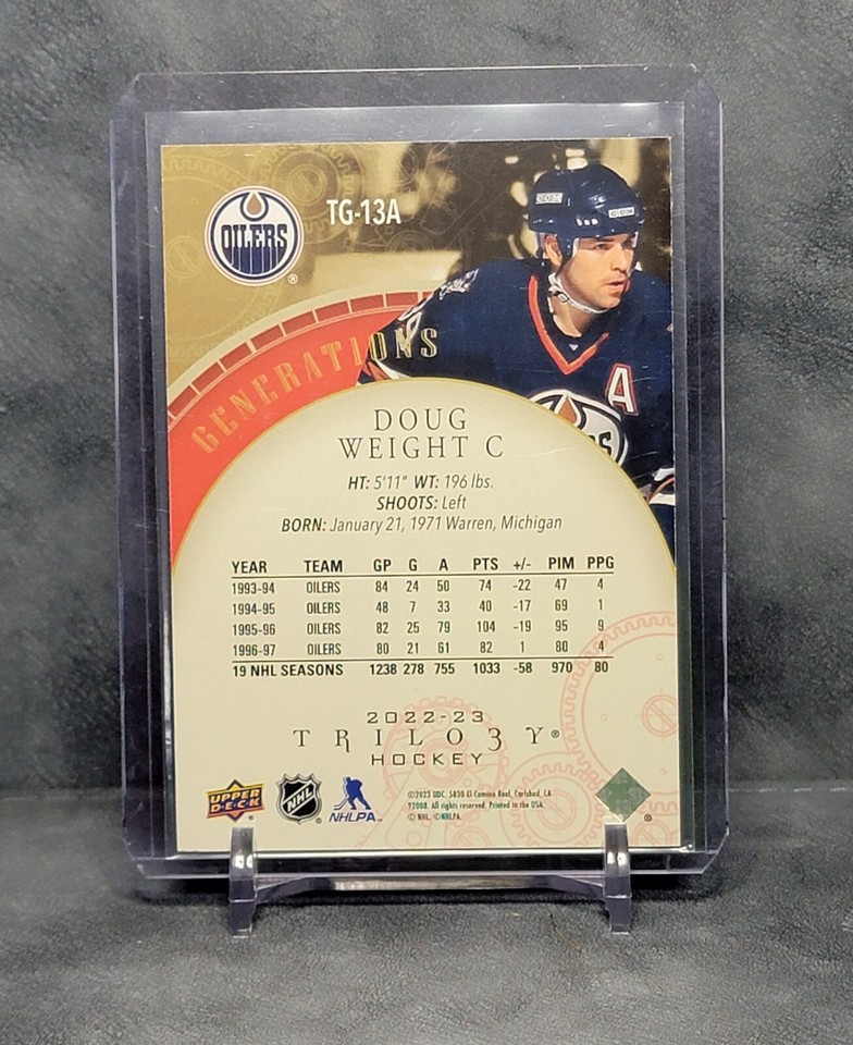Doug Weight 2022-23 Trilogy Generations Red /699 Edmonton Oilers | eBay