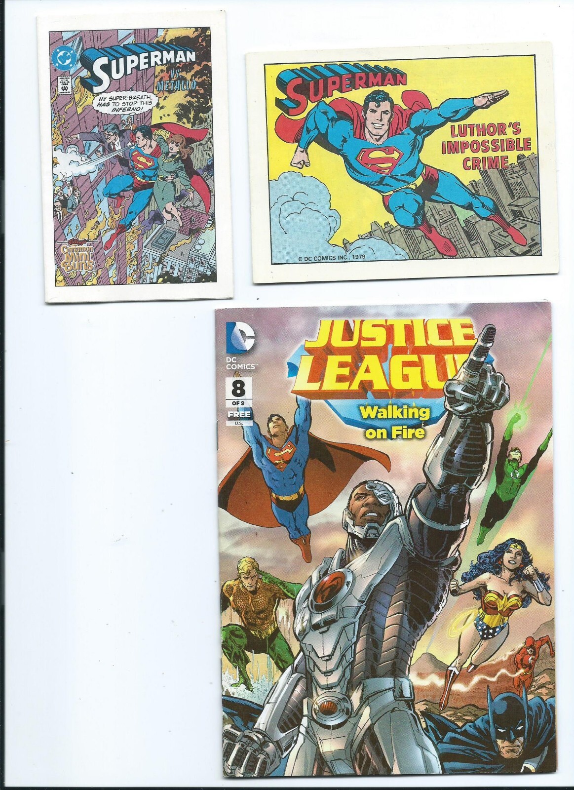 3 DC PROMO GIVEAWAY ASHCAN COMICS: SUPERMAN [POST & KELLOGG] JLA [GEN ...