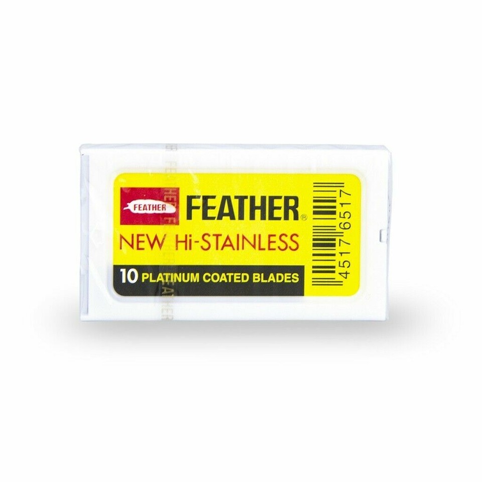 50X Feather Shaving Razor Blades Stainless Double Edge Original Made in ...