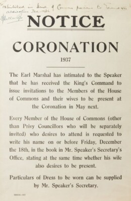 EDWARD VIII Official Coronation Notice 1937 - Pre-Abdication - reprint ...