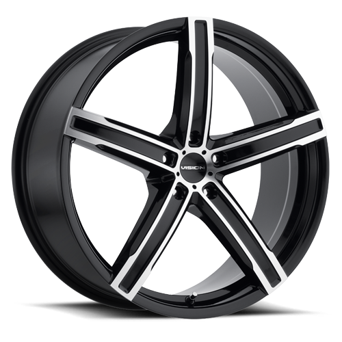 1 New 17x8 Vision 469 Boost Black Machined Face 5x114.3 5x4.5 ET38 ...