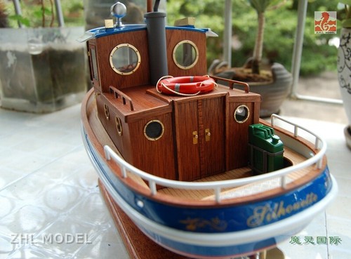 Micro Tug boat M3 wooden hull version Scale 1:12 or 1:18 410mm RC ...