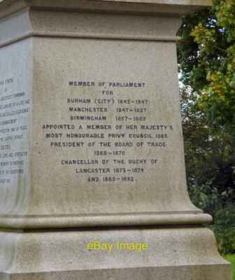 Photo 12x8 John Bright statue inscription (3) Rochdale The inscription ...