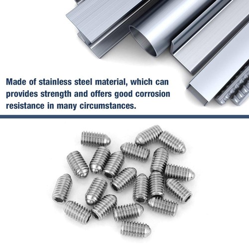 Stainless Steel M6 Hex Spring Ball Plunger Screw Set 20pcs Quality ...