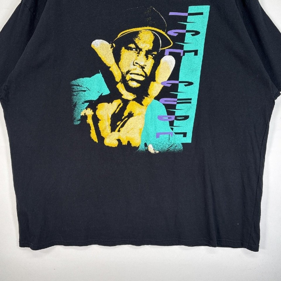 Ice Cube Vintage Rap T-Shirt 3XL Black Cotton Short Sleeve Oversized | eBay