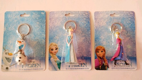Disney Frozen Keychains Bag charms Figures Trio Elsa, Anna & Olaf NEW ...