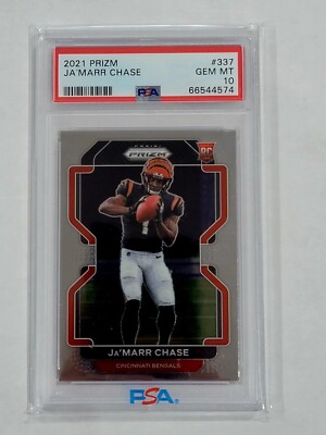 2021 Panini Prizm Ja'Marr Chase ROOKIE RC Bengals PSA 10 GEM 💎 | eBay