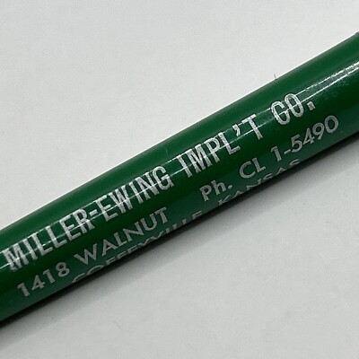 VTG Ballpoint Pen MILLER-EWING IMPLEMENT CO. Coffeyville Kansas John ...