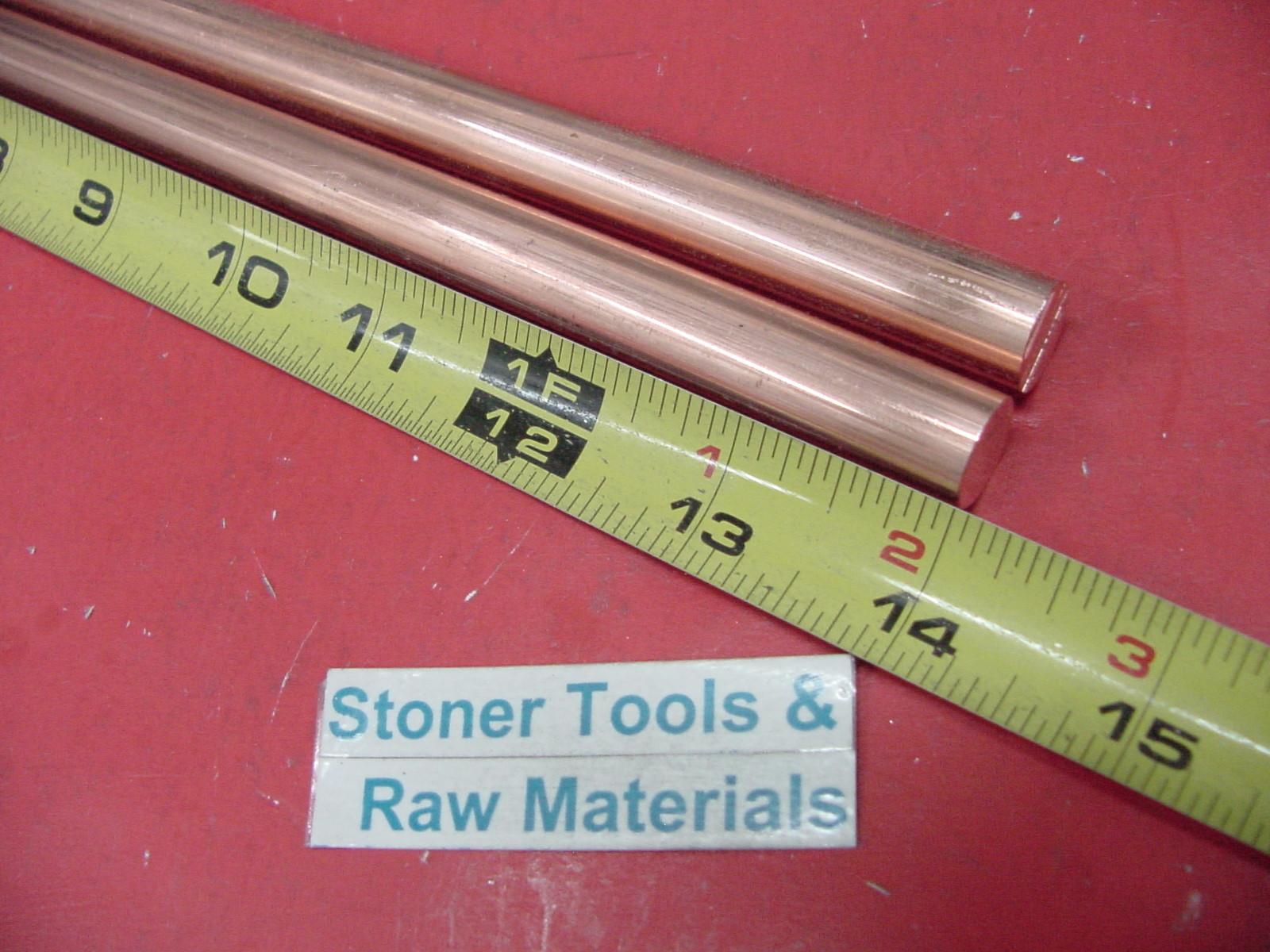 2 Pieces 1/2" C110 COPPER ROUND ROD 14" long H04 Solid CU New Lathe Bar ...