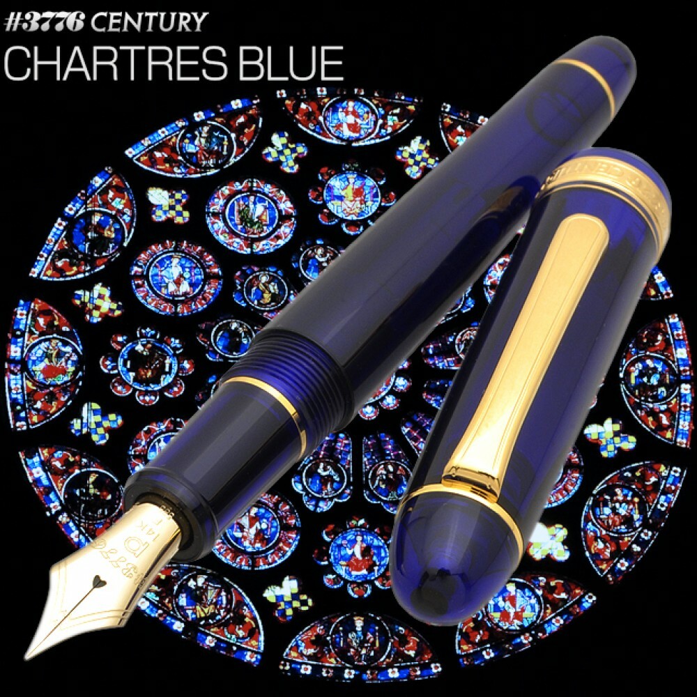 Platinum New #3776 CENTURY Fountain Pen Chartres Blue UEF Nib PNB-15000 ...
