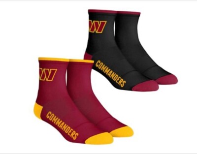 Youth Rock Em Socks Washington Commanders Core Team 2-Pack Quarter ...