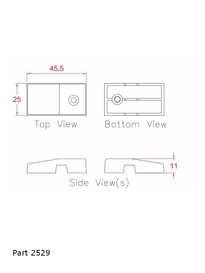 Upvc Run Up Riser Block White Window or Doors 11mm Step Guide Closer ...