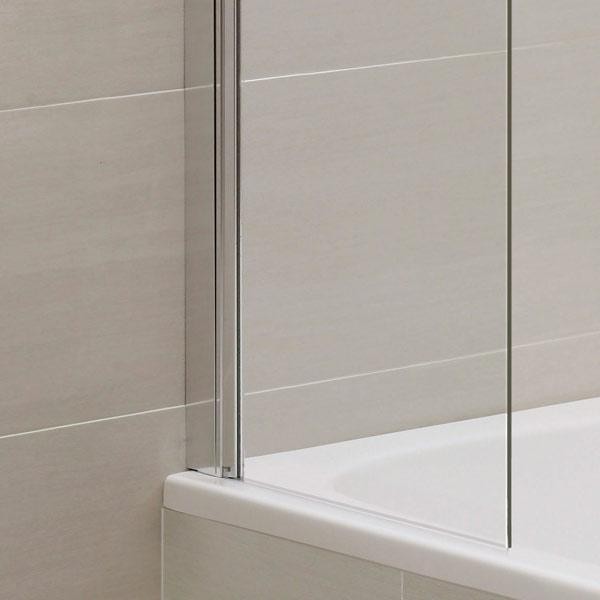 Mini Bath Screen Over Fixed Panel Water Deflector 1400mm X 300mm- Fixed ...