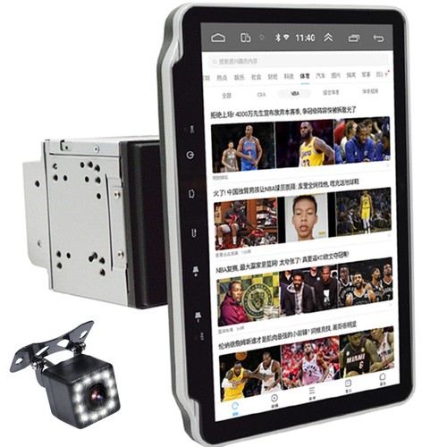 Double 2Din WiFi GPS Car Stereo Radio W/Camera Rotatable 10.1in Touch ...