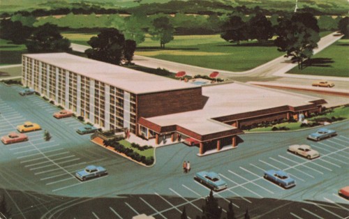 Vtg Postcard Sheraton Motor Inn Motel Ashville North Carolina NC Z00497 ...