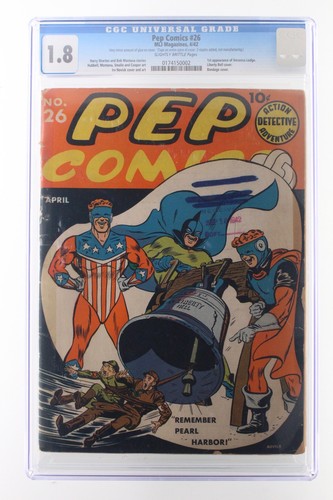 Pep Comics #26 - MLJ Magazines 1942 CGC 1.8 1st appearance of Veronica ...