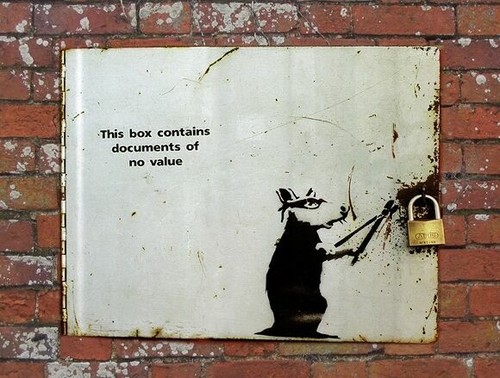 Banksy Street Artist Robber Rat Document Box Print A4 A3 A2 A1 | eBay
