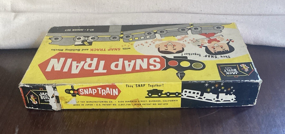 Vintage Jack Built Wood Snap Train Set (2) sets combined Original Boxes ...