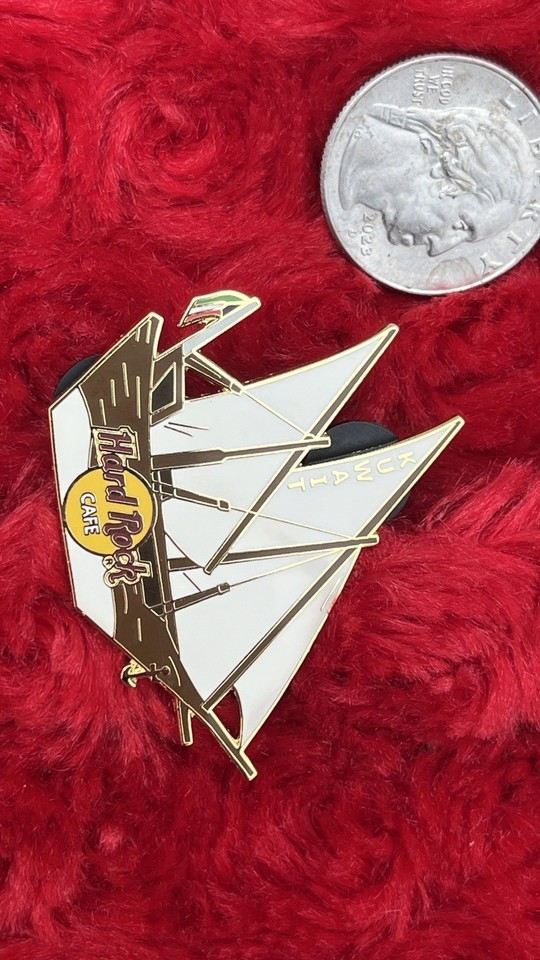 Hard Rock Cafe Pin Kuwait, twin Masted sailboat ship Boat | eBay