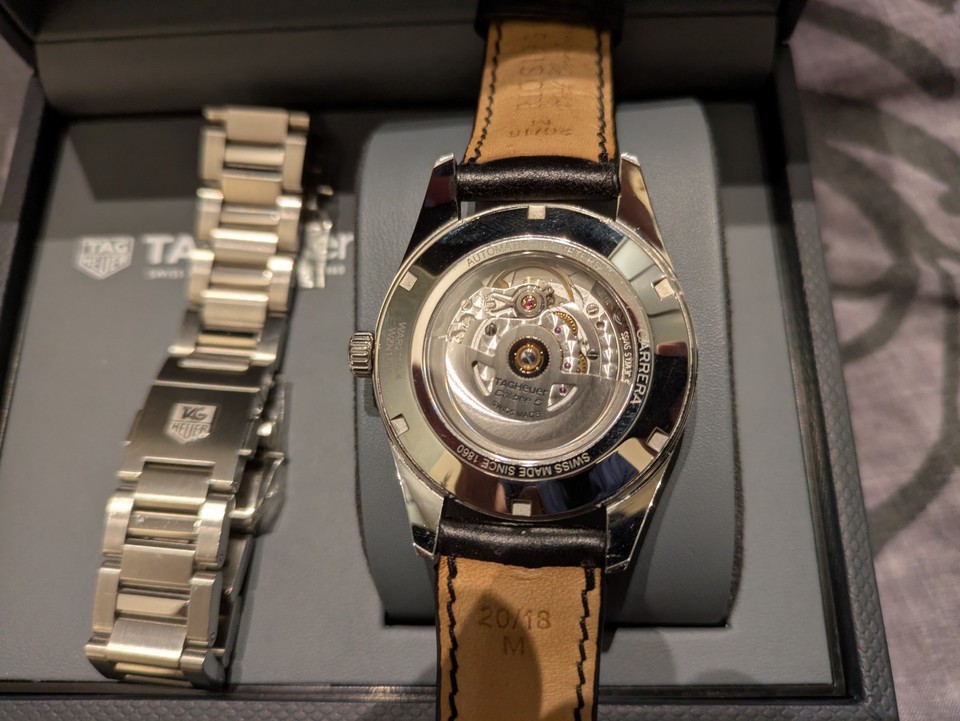 tag heuer carrera calibre 5 39mm (WAR211C.BA0782) | eBay UK