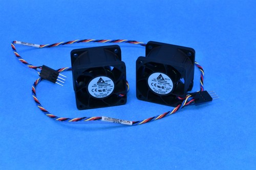 (2) Delta Electronics Fan Tub Axial 40mmX40mm 12VDC 4 Wire Leads ...