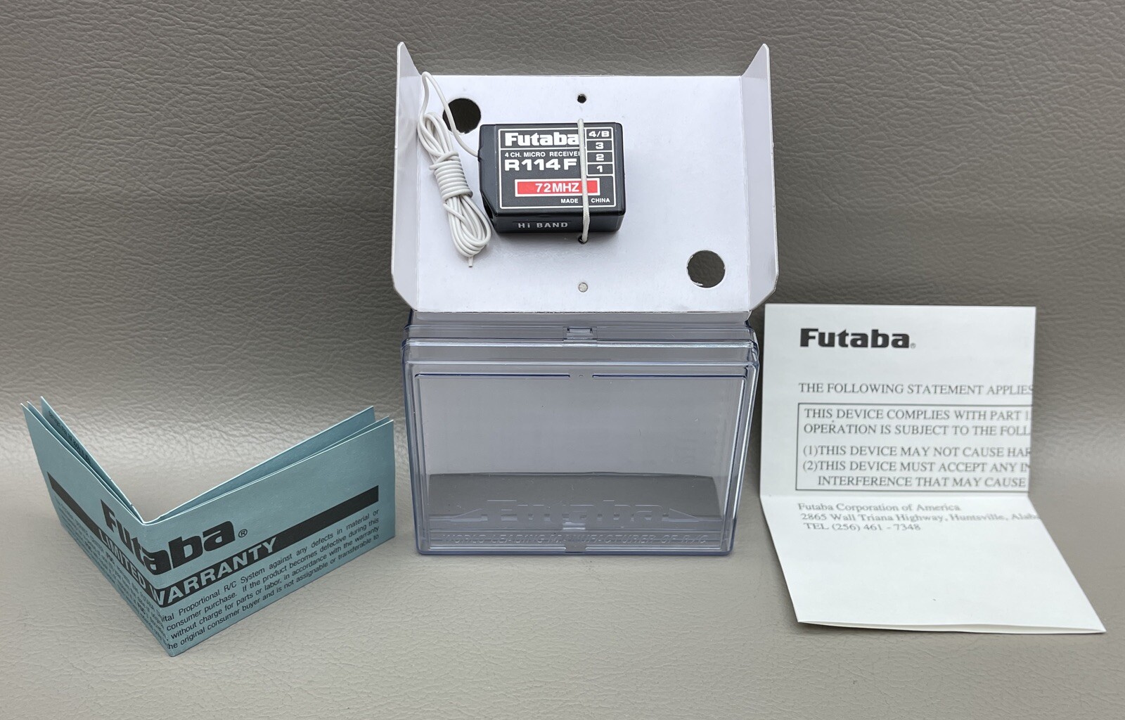 Futaba Micro Receiver 4 Channel 72 MHz FM RC Airplane Vintage Rx R114F ...