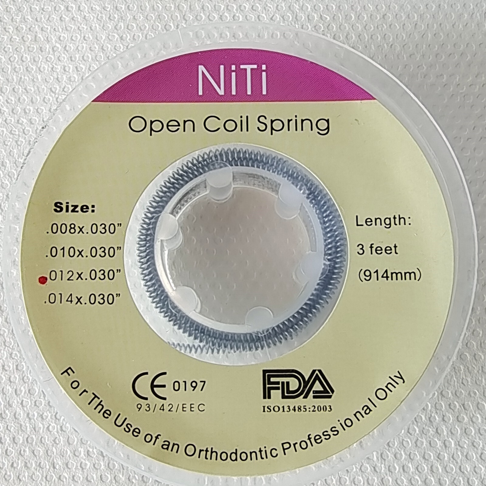 3 Feet Dental Orthodontic Niti Open Coil Springs 012 914mm Dentistry ...