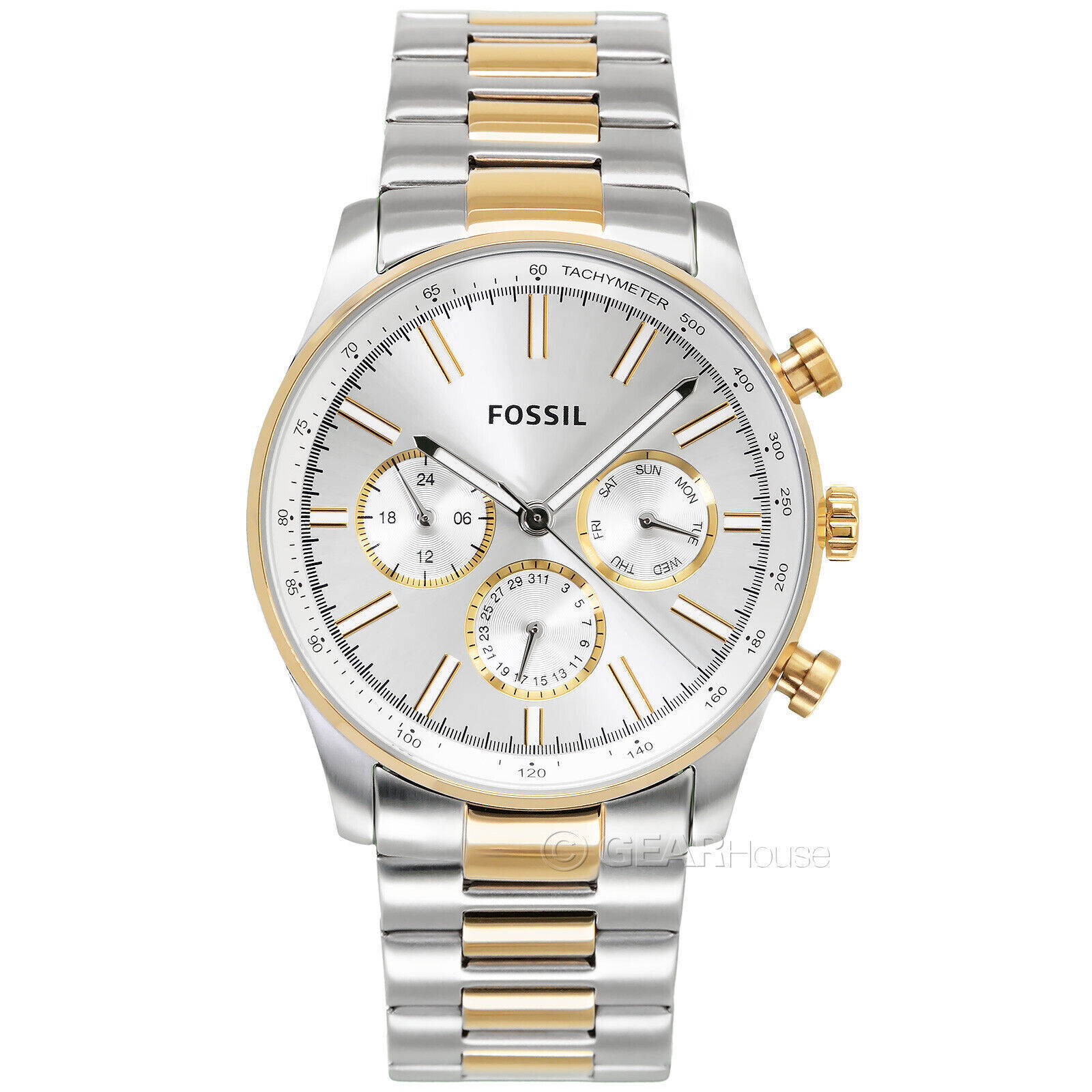 Fossil Sullivan Gold Silver Men's Watch BQ2693 for sale online | eBay