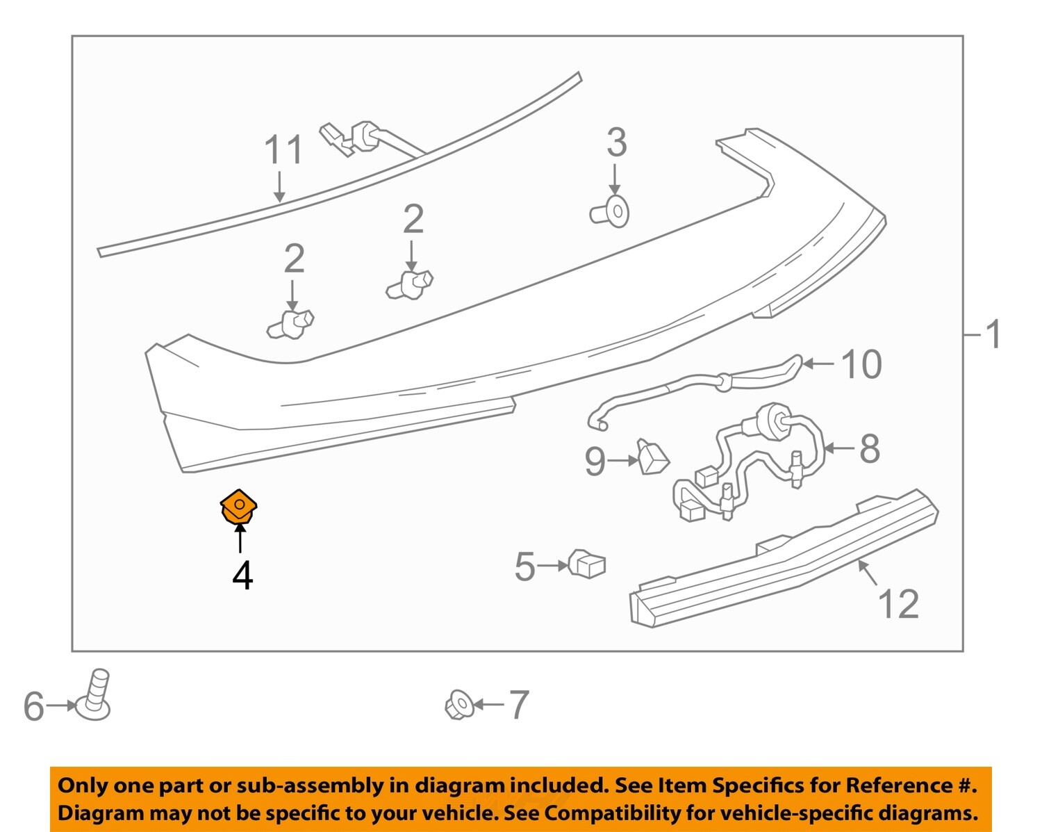GM OEM LIFT GATE-Spoiler Assembly Grommet 11546865 | eBay