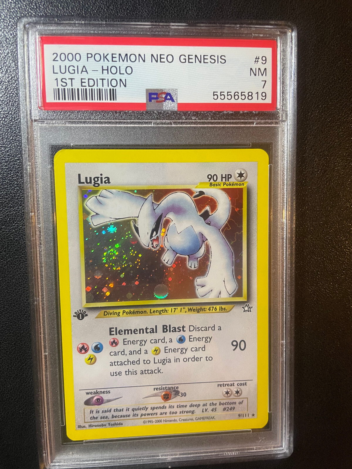 PSA NEAR MINT- 1st edition Lugia 9/111 Neo Genesis - Swirl + Planet ...
