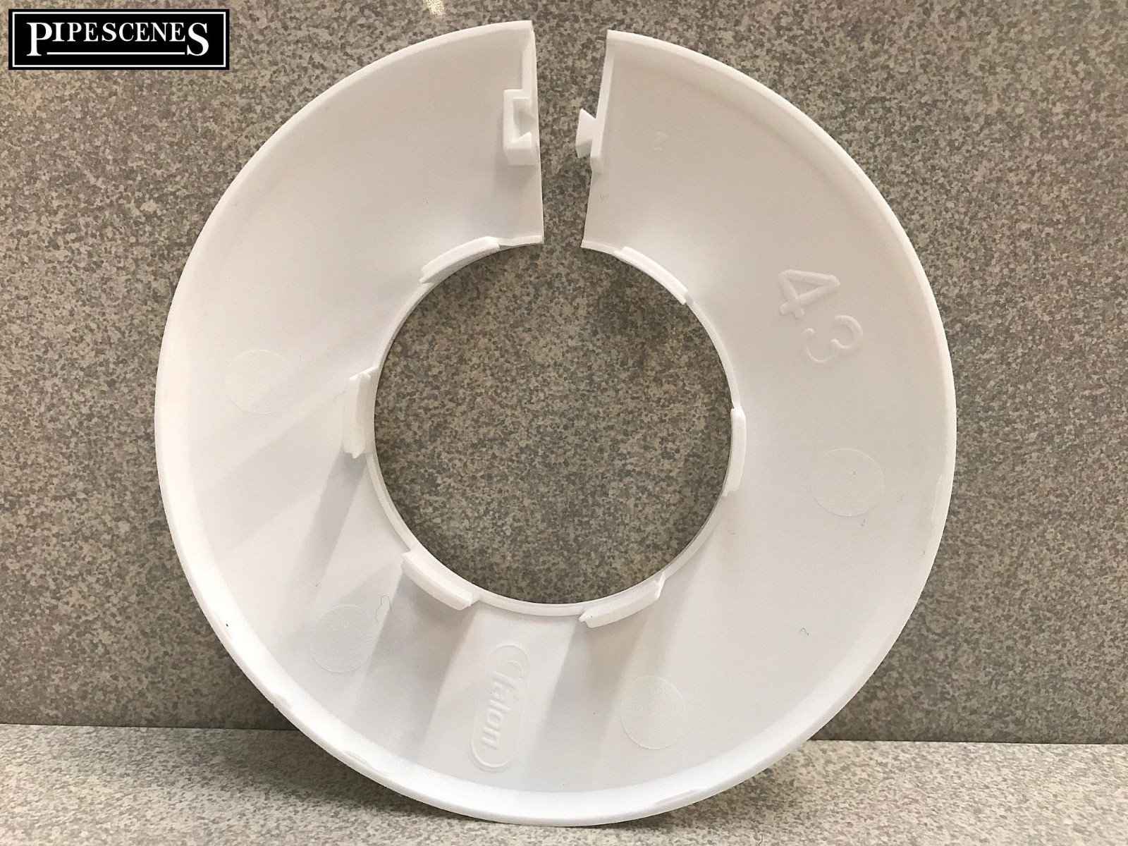 5 x 40mm 43mm Bath Waste Pipe Cover WHITE Wall or Floor Cover 90mm ...