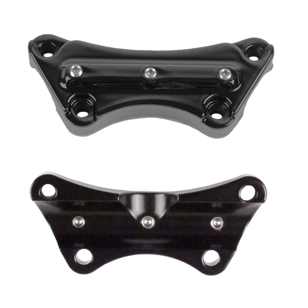 Gloss Black Gorilla Grabber Handlebar Riser Top Clamp 1997 & Up Harley ...