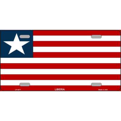Liberia Flag Metal Novelty License Plate Tag LP-4077 | eBay