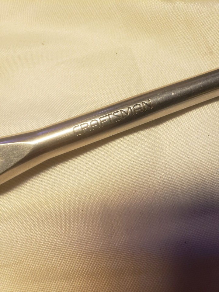 Engraved Craftsman 3/8" Drive Full Polish Offset Flex Head Ratchet USA ...