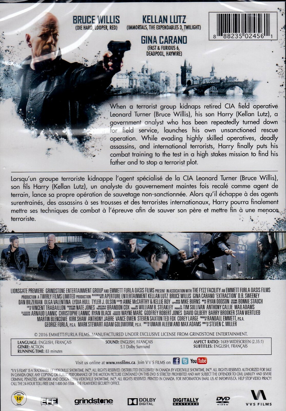 New DVD- Extraction - Bruce Willis, Kellan Lutz, Gina Carano , D.B ...