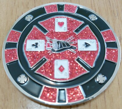 Firefighter Poker Chip Challenge Coin - RED CHIP VERSION | eBay