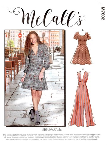 McCall's Sewing Pattern M7802 Misses Dresses Fitted Bust Variations ...