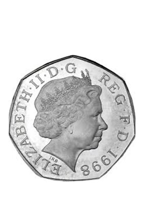 1998 50p fifty pence coin Britannia seated Circ Includes eBay 10p + 7% ...