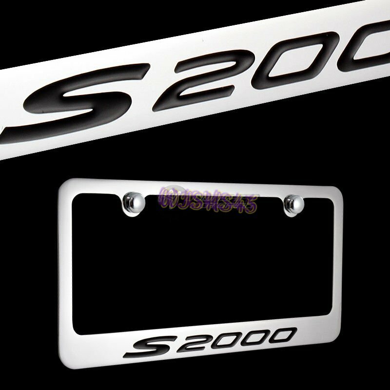 2pcs Honda S2000 Stainless Steel Front + Back License Plate Frame ...