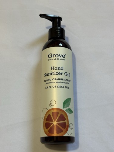 Grove Hand Sanitizer Gel Blood Orange Scent Coconut Oil With Pump 7.5 ...