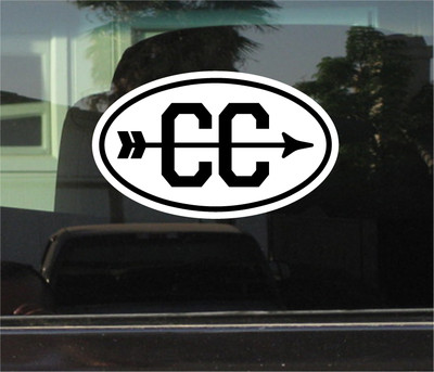 CROSS COUNTRY Oval Window/Bumper Sticker | eBay