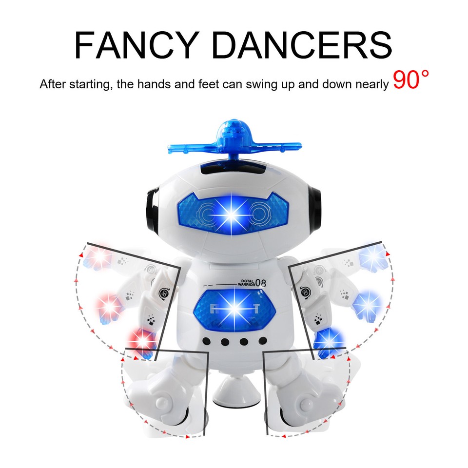 Electronic Walking Dancing Robot Toys for Kids Little Robot with Music ...