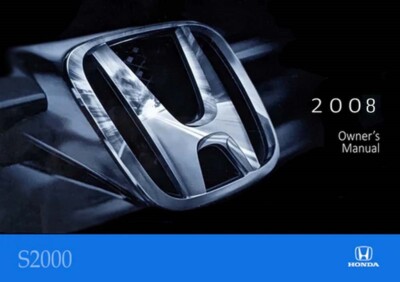 2008 Honda S2000 Owners Manual User Guide Reference Operator Book | eBay