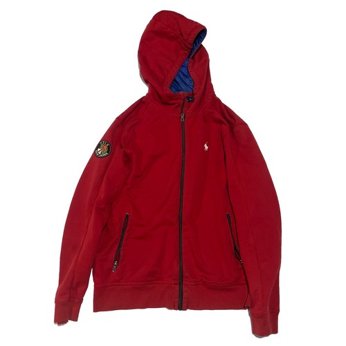 Vintage Ralph Lauren Crest Patch Zip Up Hoodie Sz XL | eBay UK