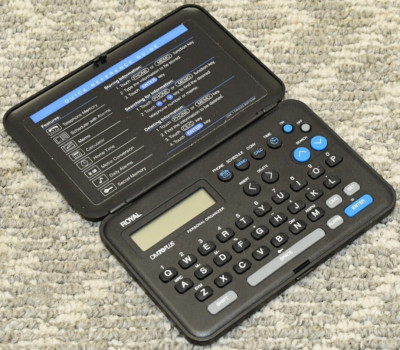 Royal DM70 Plus Black/Blue Portable 1KB Plastic Personal Organizer ...